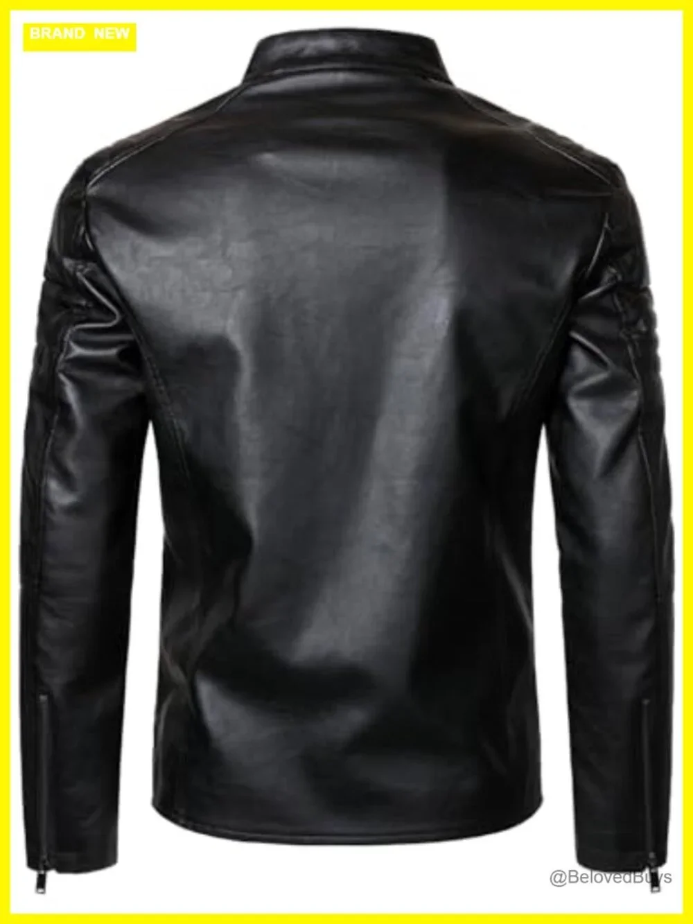 Jackets & Coats | Mens Faux Leather Motorcycle Jacket Standup Collar ...